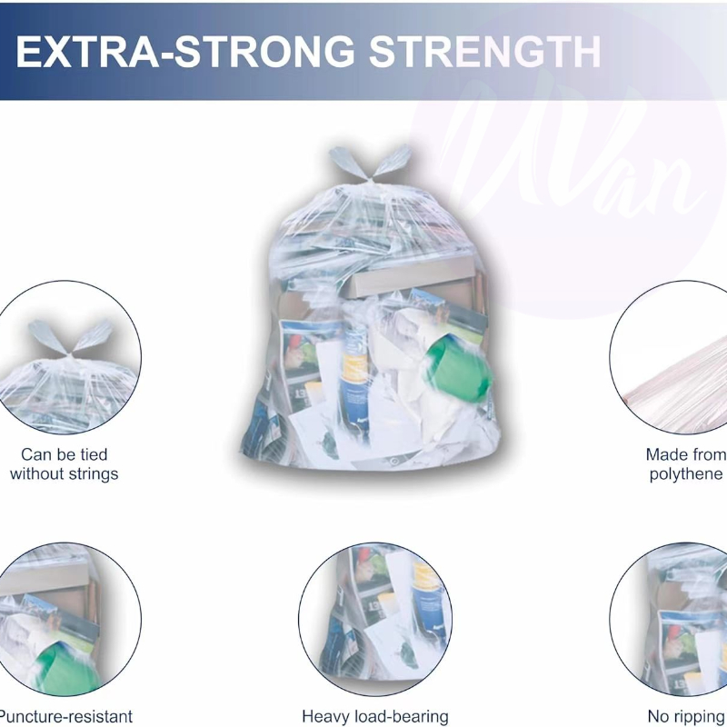 42 x 48″ X-Strong Clear Garbage Bag – UVan Enterprises LTD | Disposable ...