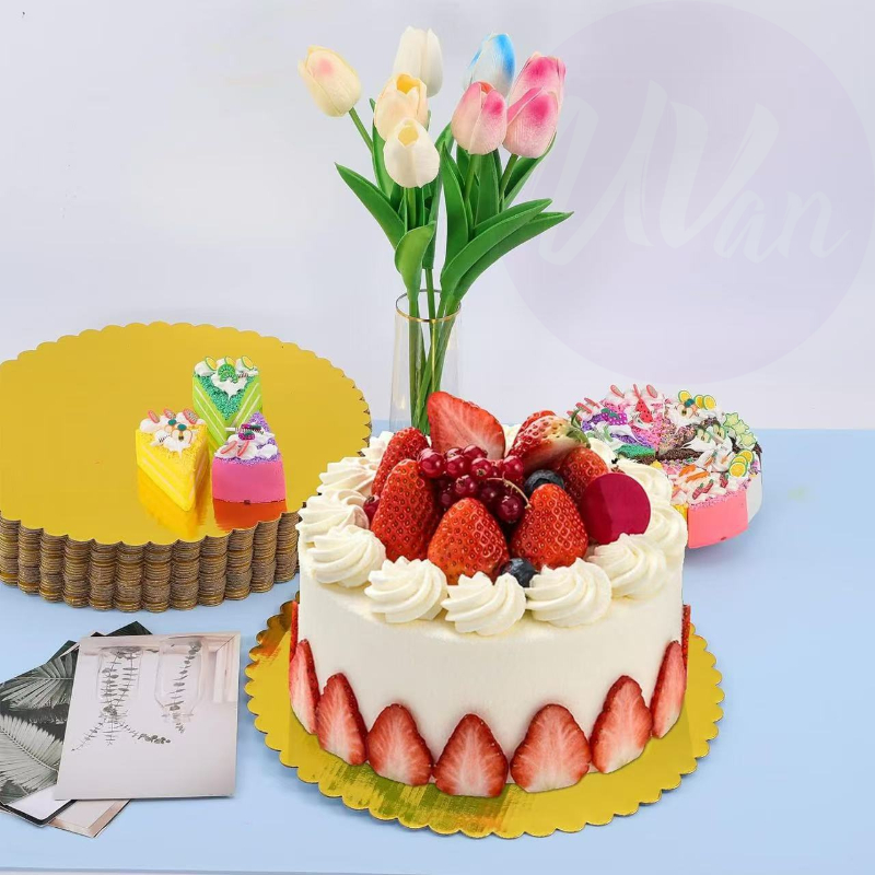 12″ Golden Round Cake Paper Pad with Handle – UVan Enterprises LTD ...