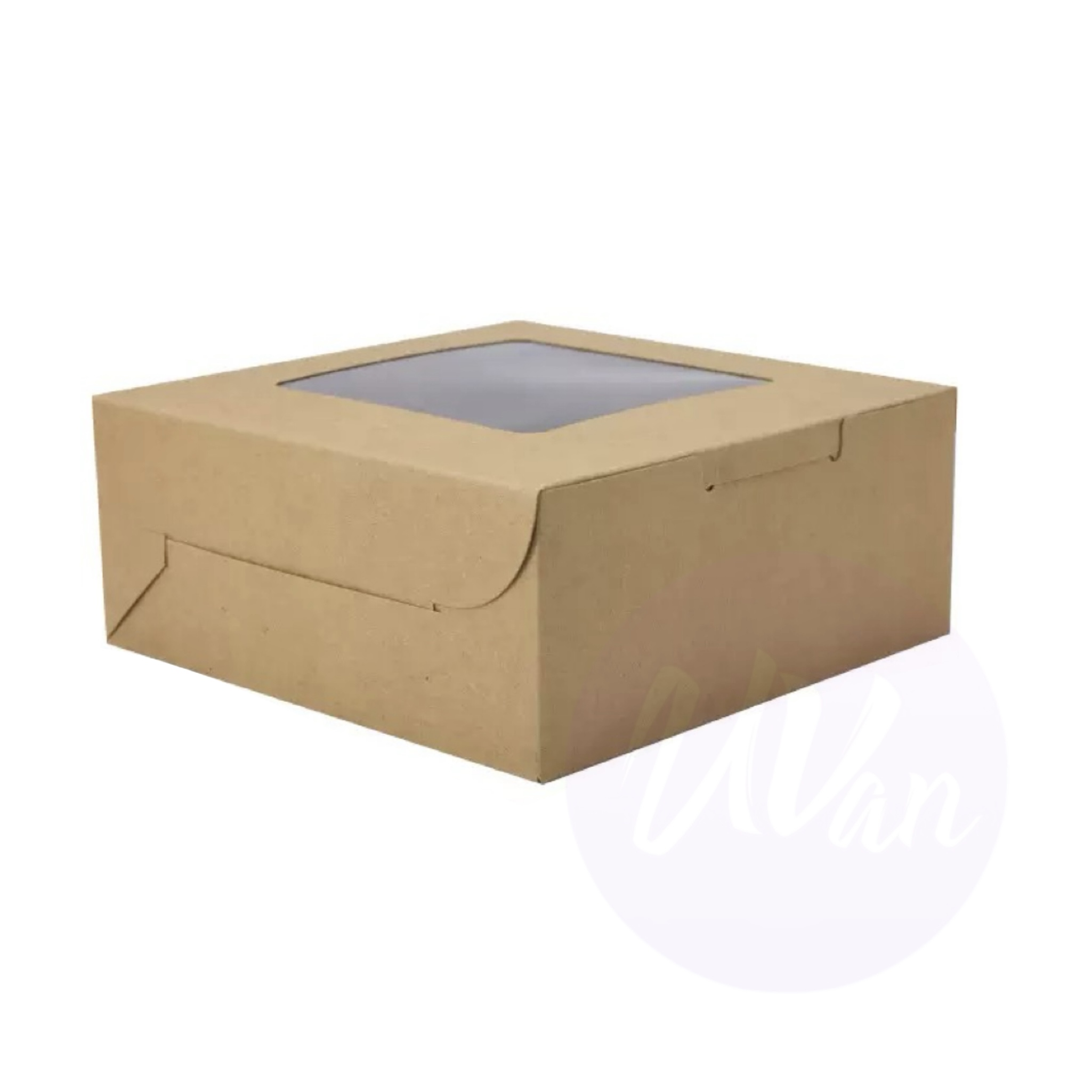 8x8x2.5″ Cake Paper Box Pastry Box with Window – Kraft – UVan ...